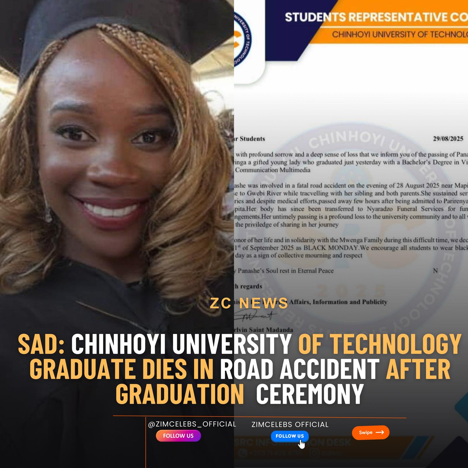 Chinhoyi University of Technology Graduate Dies in Road Accident After ...
